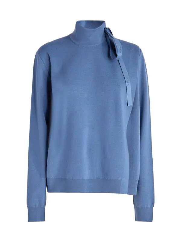 Fendi Mock Neck Knit Sweater - Multicolor