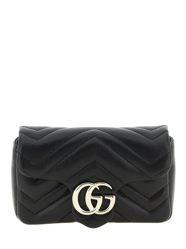 Gucci Gg Marmont' Mini Shoulder Bag - Black