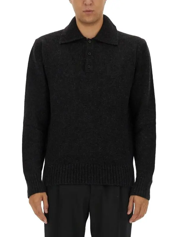 Dolce & Gabbana Wool Polo - Black