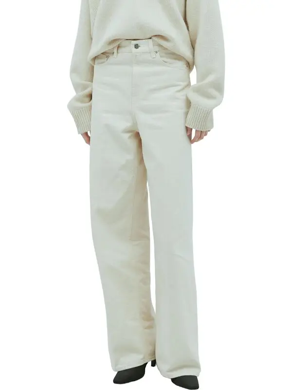 TOTEME Wide Leg Jeans - Cream