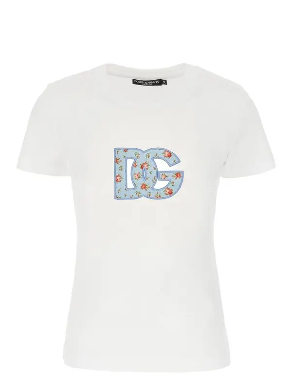 Dolce & Gabbana Floral Dg Logo T-shirt - Multicolor