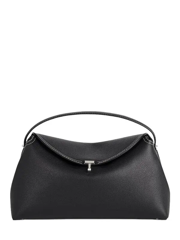 TOTEME T-lock Bag In Embossed Leather - Black