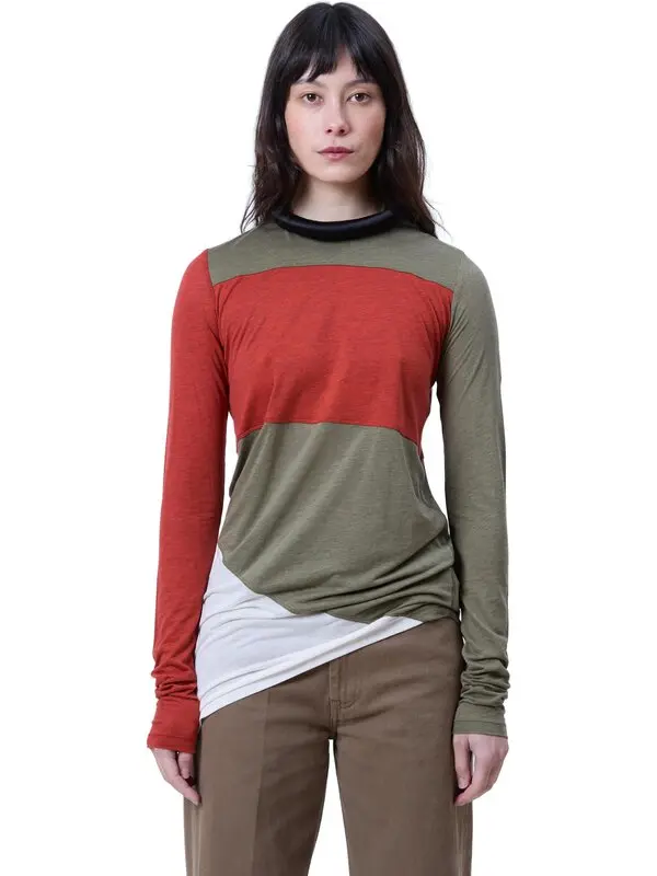 Phoebe Philo Tubular Block Knit Sweater - Red