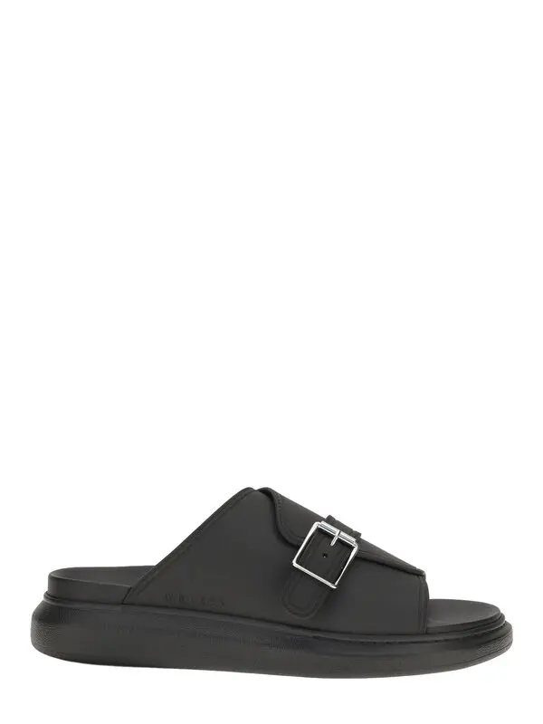 Alexander McQueen Buckle Slide Sandals - Black