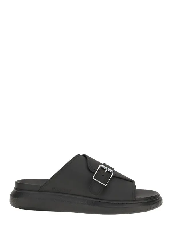 Alexander McQueen Buckle Slide Sandals - Black