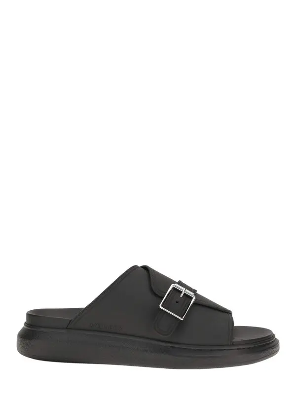 Alexander McQueen Buckle Slide Sandals - Black