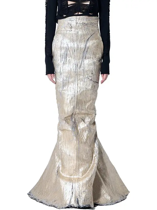 Rick Owens Lido Maxi Skirt - Gold
