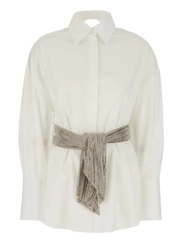 Giuseppe Di Morabito Embellished Cross-over Shirt - Multicolor