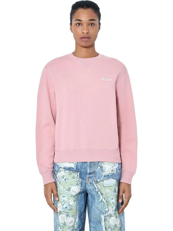 Acne Studios Logo Fleece Sweatshirt - Pink