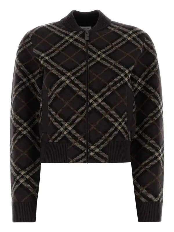Burberry Embroidered Stretch Wool Blend Cardigan - Multicolor