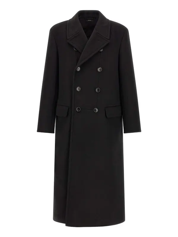 TOM FORD Melton Officer Coat - Black