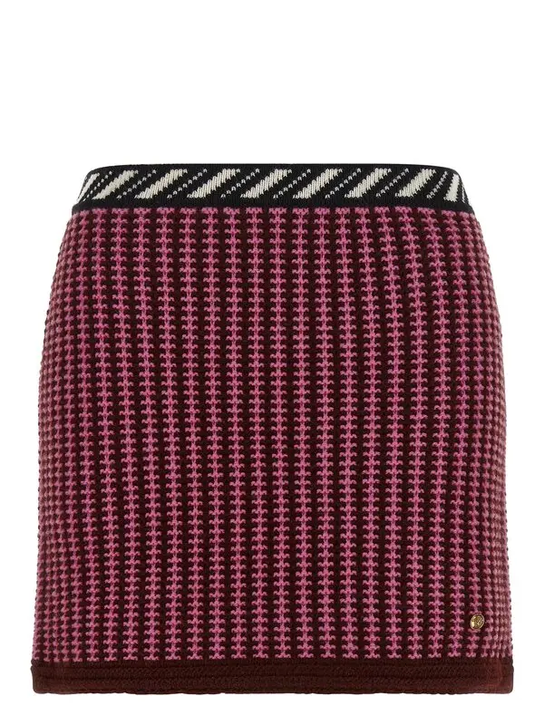 Versace Crochet Knit Skirt - Pink