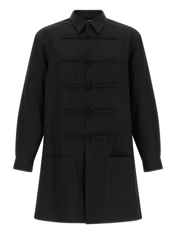 Yohji Yamamoto China Button' Shirt - Black
