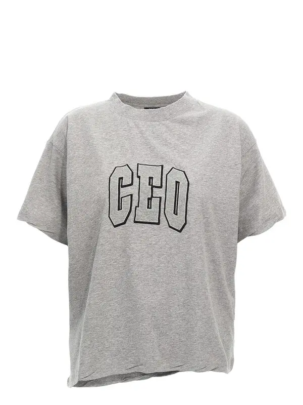 Balenciaga Ceo Team Logo' T-shirt - Gray