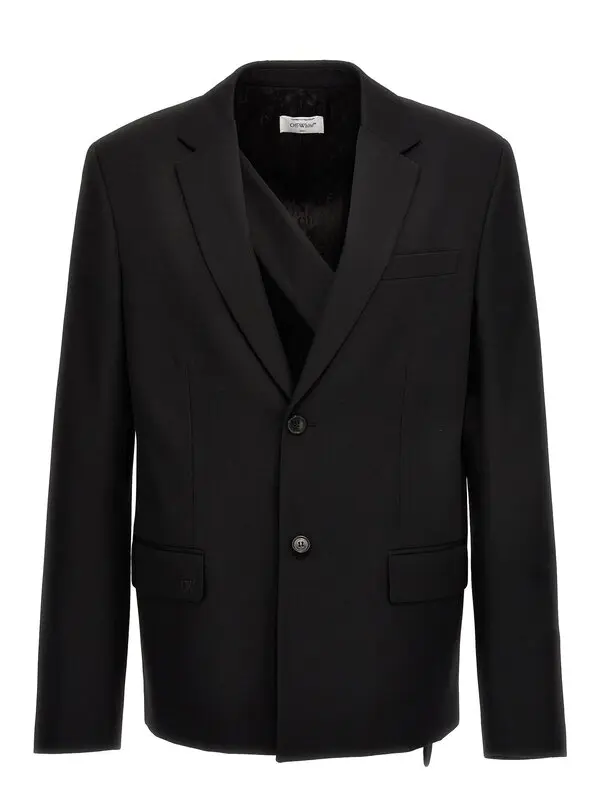 Off-White Ow Embroidery' Blazer - Black