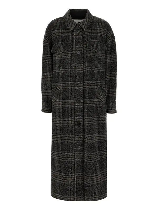 Isabel Marant Étoile Checked Long Coat - Multicolor