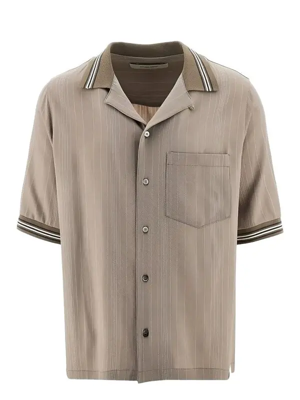 GOLDEN GOOSE Journey` Short Sleeves Boxy Shirt - Multicolor