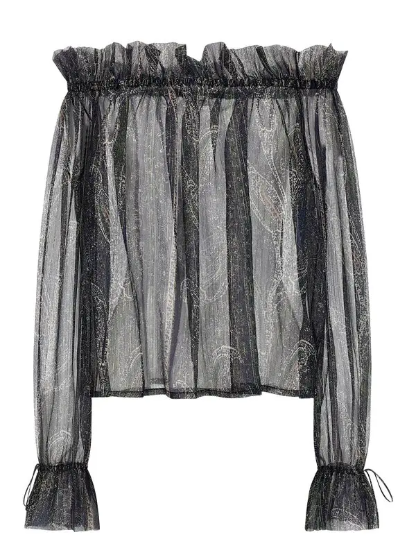 Saint Laurent Lurex Blouse - Multicolor