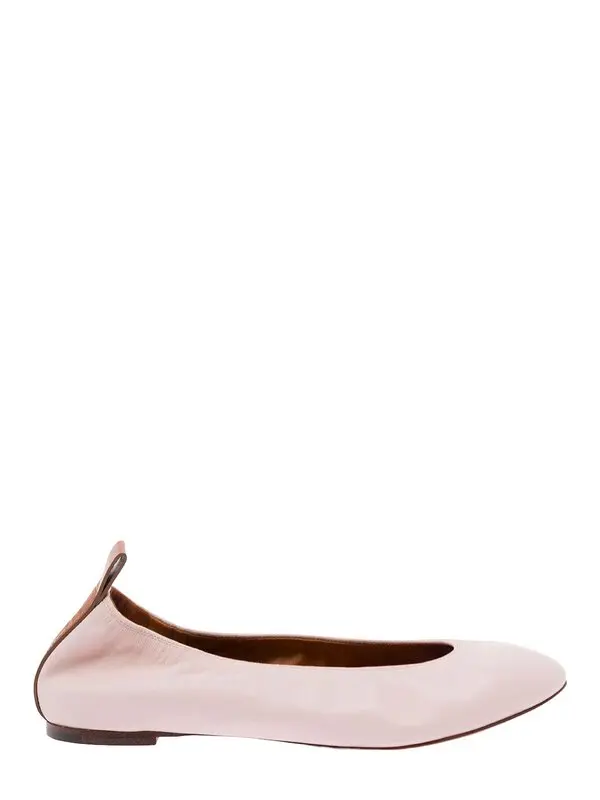 LANVIN Pink Ballet Flats In Leather - Multicolor