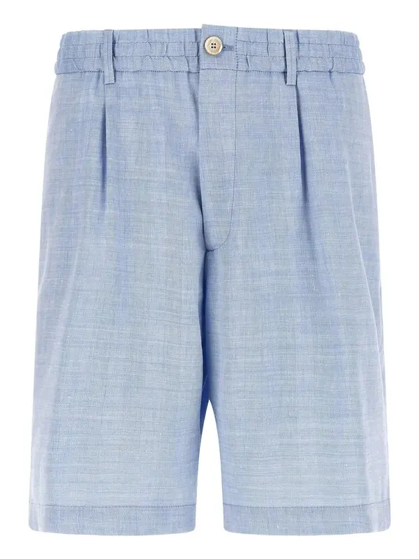 Brunello Cucinelli Chevron Bermuda Shorts - Blue