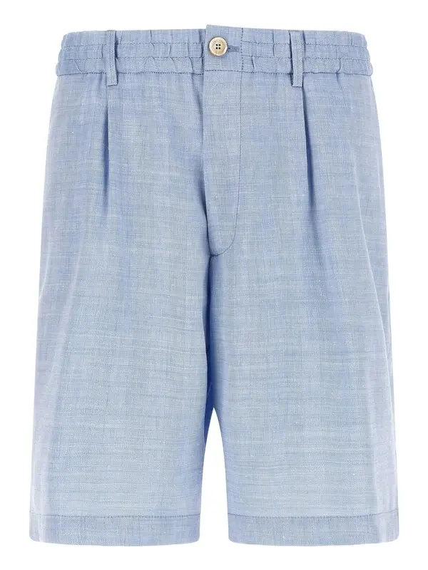 Brunello Cucinelli Chevron Bermuda Shorts - Blue