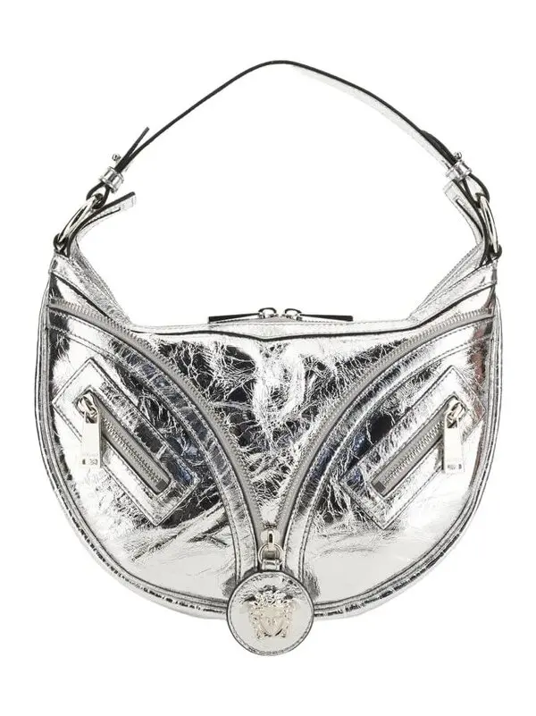 Versace Repeat Small Hobo Bag - Silver