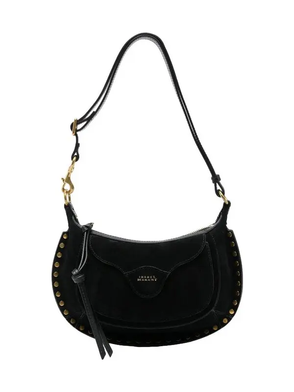 Isabel Marant Étoile Calf Suede Shoulder Bag - Black
