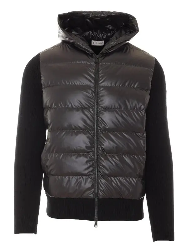 Moncler Logo Padded Cardigan - Black