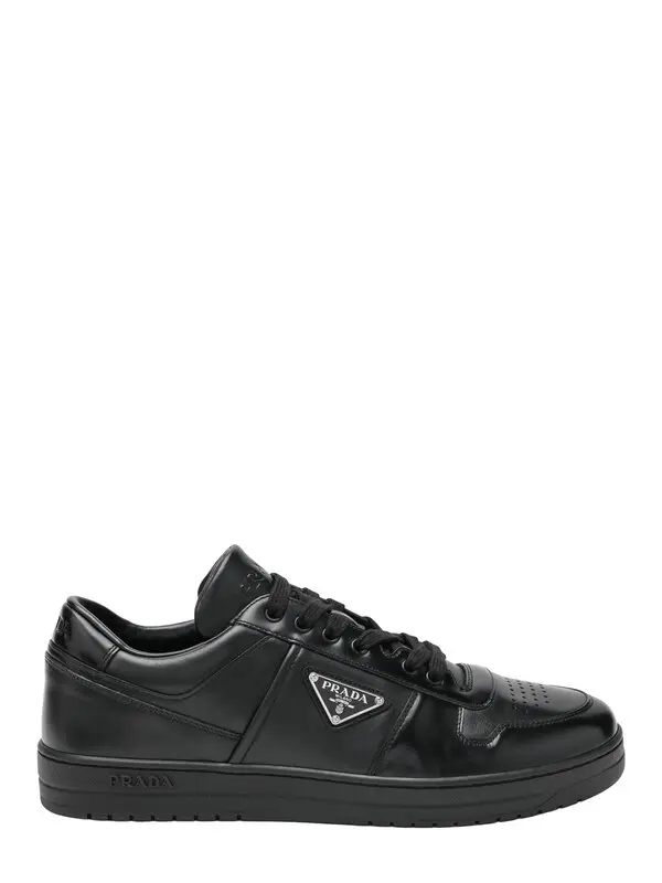 Prada Downtown Leather Sneakers - Black