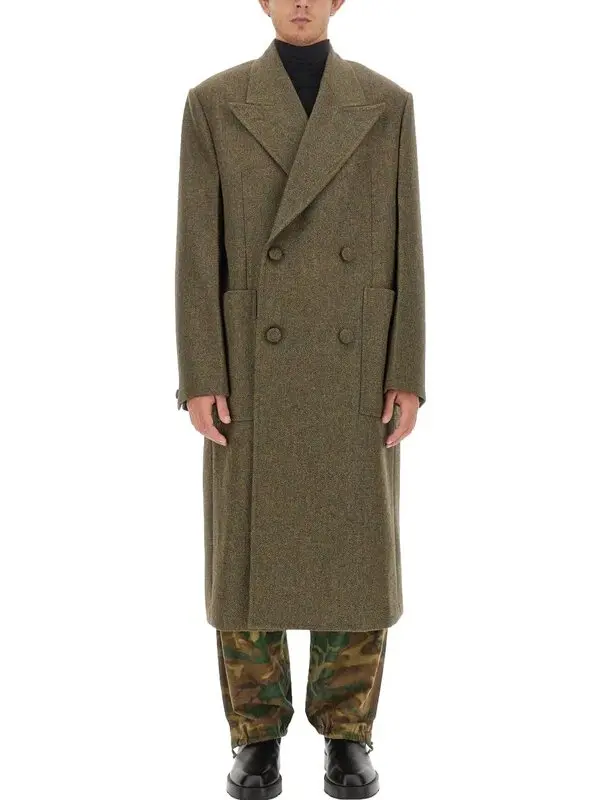 Givenchy Oversized Wool Coat - Green