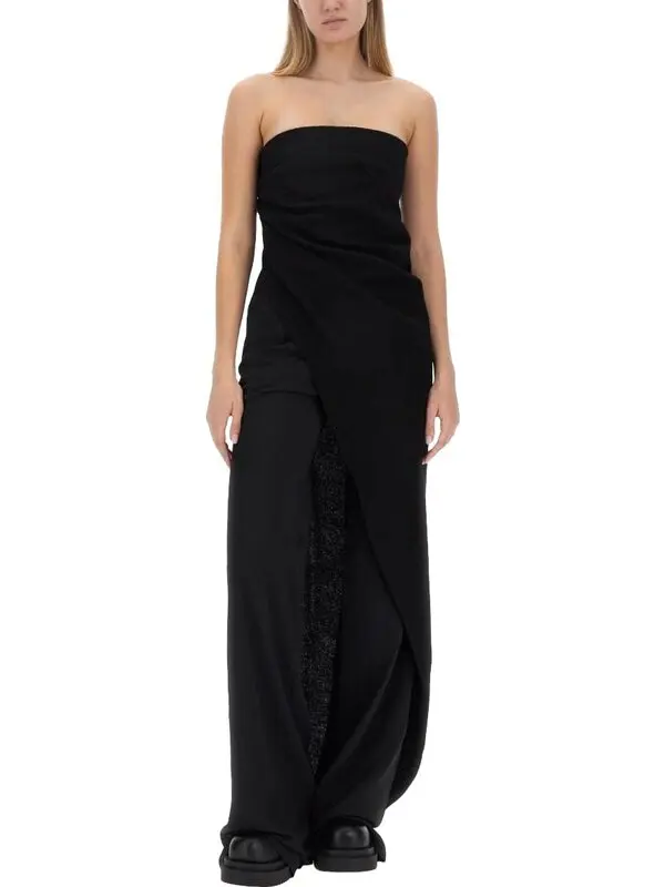 Rick Owens Asymmetrical Long Top - Black