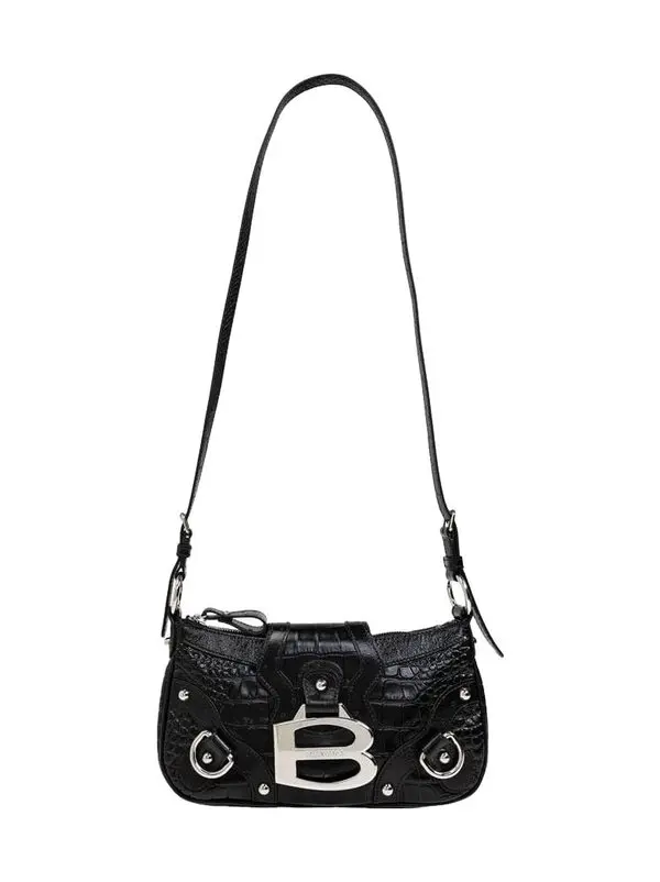 Balenciaga Calf Leather Shoulder Bag - Black
