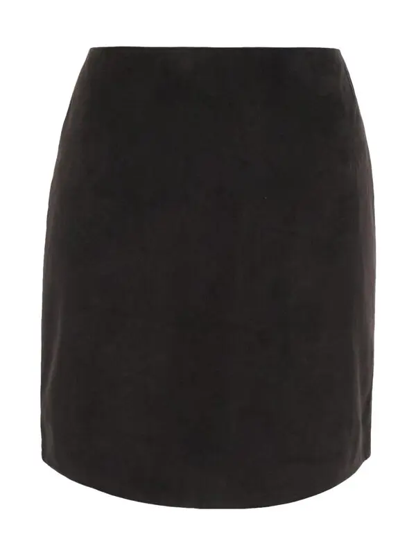 ROTATE BY BIRGER CHRISTENSEN Black Miniskirt With Zip Closure On The Back In Suede For - Multicolor
