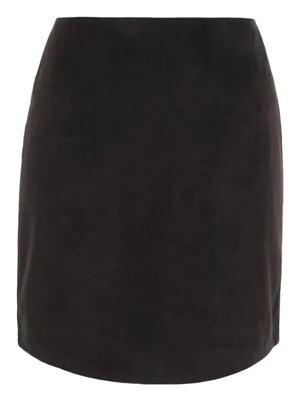 ROTATE BY BIRGER CHRISTENSEN Suede Zip-back Miniskirt - Multicolor