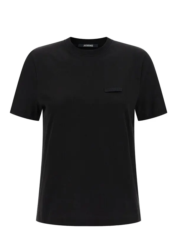 Jacquemus Le T-shirt Gros-grain - Black