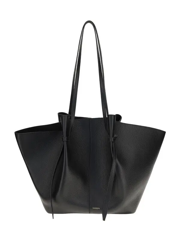 Yuzefi Mochi Leather Shoulder Bag - Black