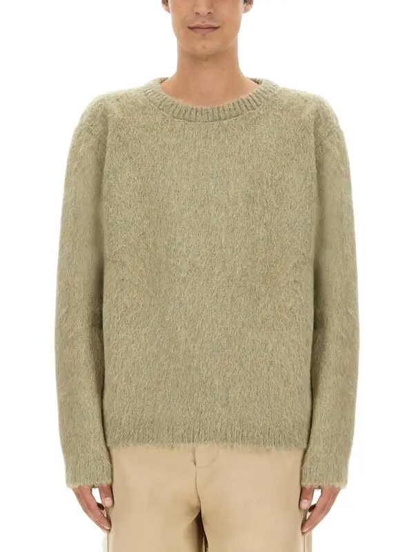 LEMAIRE Brushed Wool Sweater - Gray