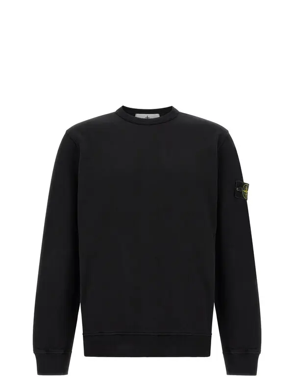 Stone Island Badge Sweatshirt - Black