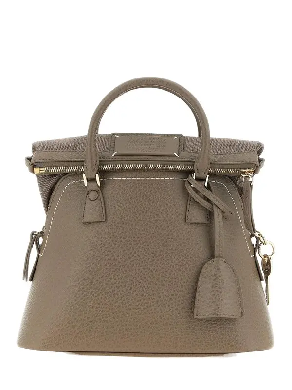 MAISON MARGIELA 5ac Classique' Mini Shoulder Bag - Gray