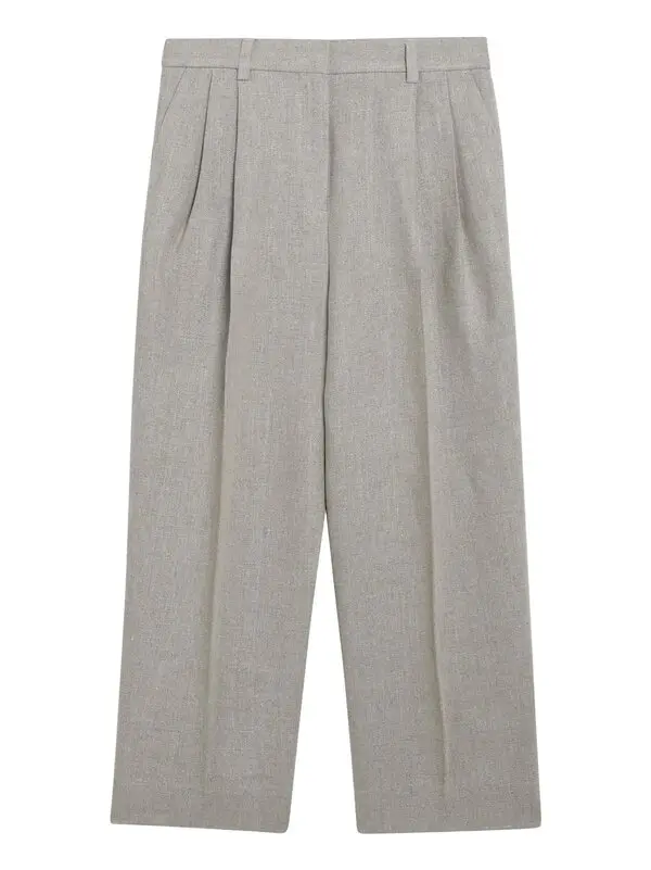 TOTEME High-waisted Linen Shorts - Cream