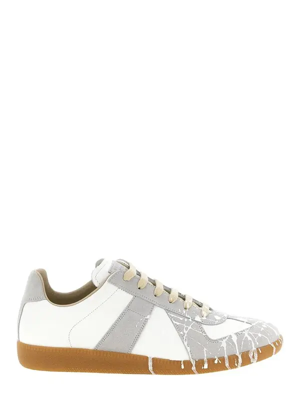 MAISON MARGIELA Replica Leather Sneakers - Gray