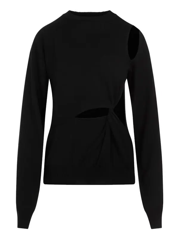 Sportmax Virgin Wool Cutout Pullover - Black