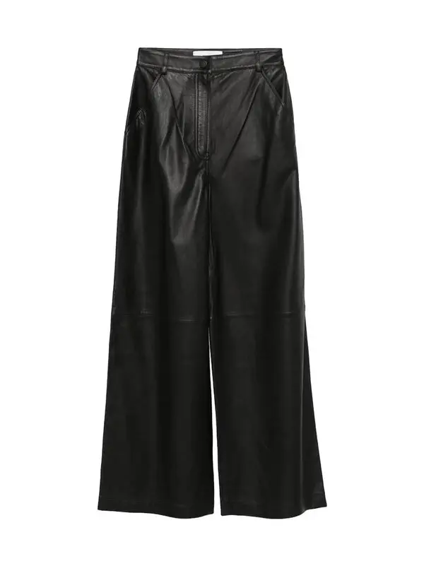 YVES SALOMON Trousers Straight Trousers - Black