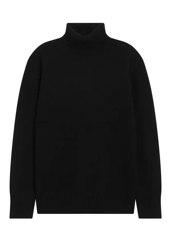 TOTEME Cashmere Turtleneck Sweater - Black