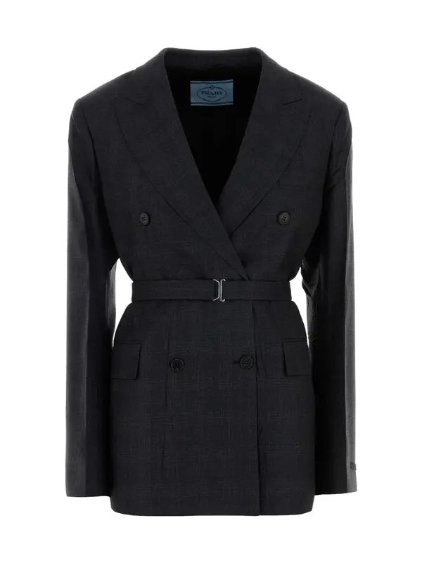 Prada Embroidered Wool Blazer - Multicolor