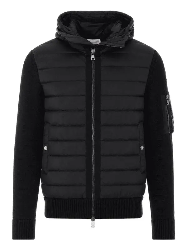 Moncler Logo Tricot Cardigan - Black
