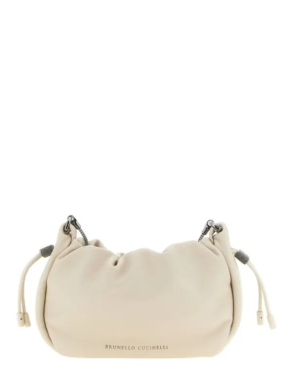 Brunello Cucinelli Mini Bucket Bag - White