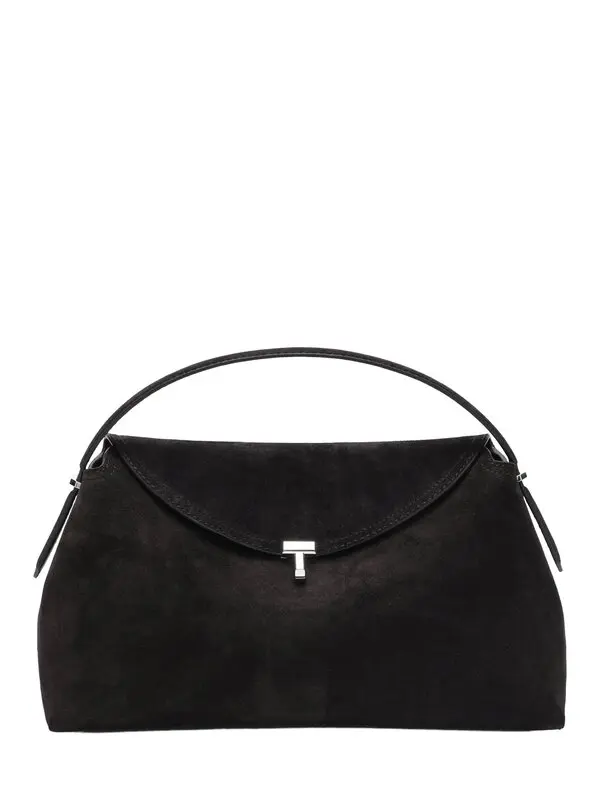 TOTEME T-lock Suede Bag - Brown