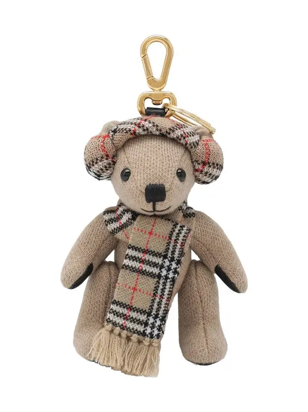 Burberry Wool And Cashmere Thomas Teddy Bear Charm - Cream