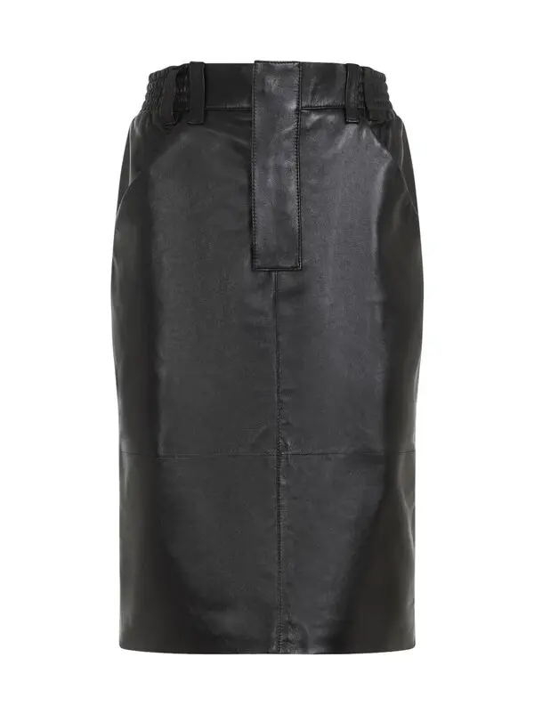 Saint Laurent Midi Skirt - Black